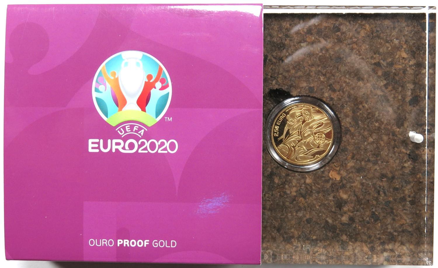José Almeida Numismática2,5 Euro 2020 Euro 2020 Ouro Proof 916% 8,48g