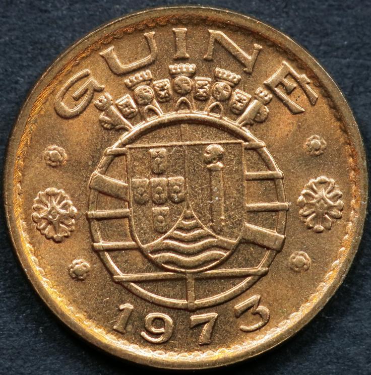 José Almeida NumismáticaGuiné 20 Centavos 1973 Bronze Soberba